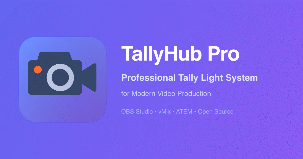 TallyHub Pro - Professional Tally Light System for Video Production